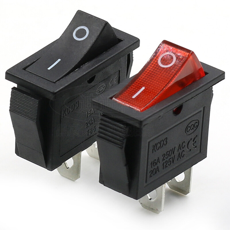 Two Pole Rocker Switch Mini Boat Rocker Switch KCD4 DPST 4PIN ON-OFF ...