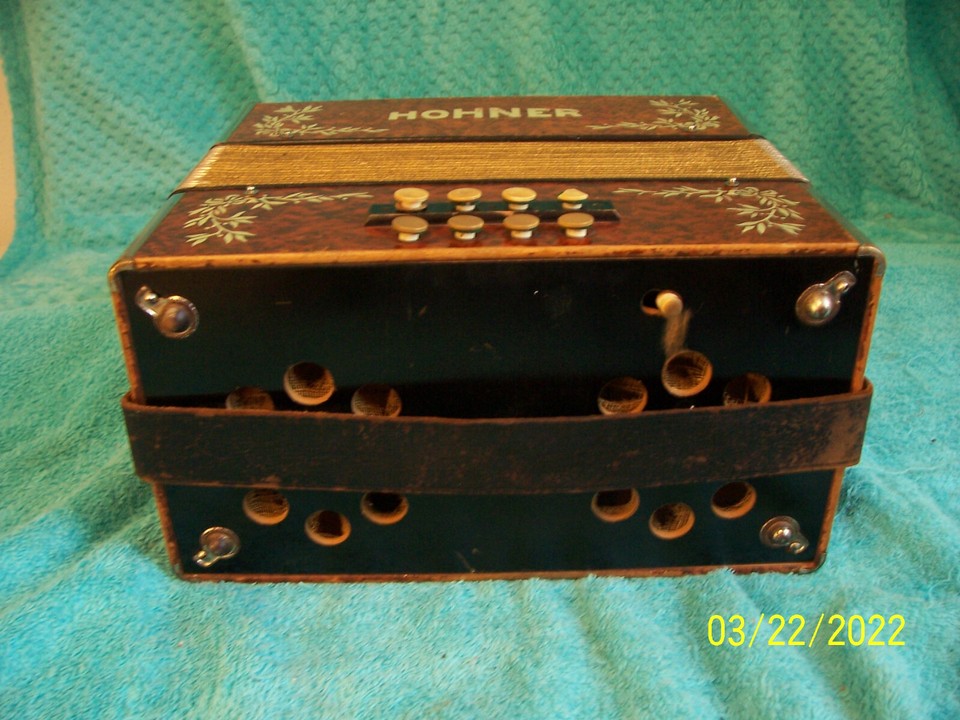 Hohner 2 row Accordion Button Box Accordian Made in Germany Keys of C ...