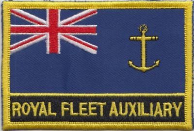 Royal Fleet Auxiliary RFA Royal Navy RN Ensign Flag Embroidered Patch ...