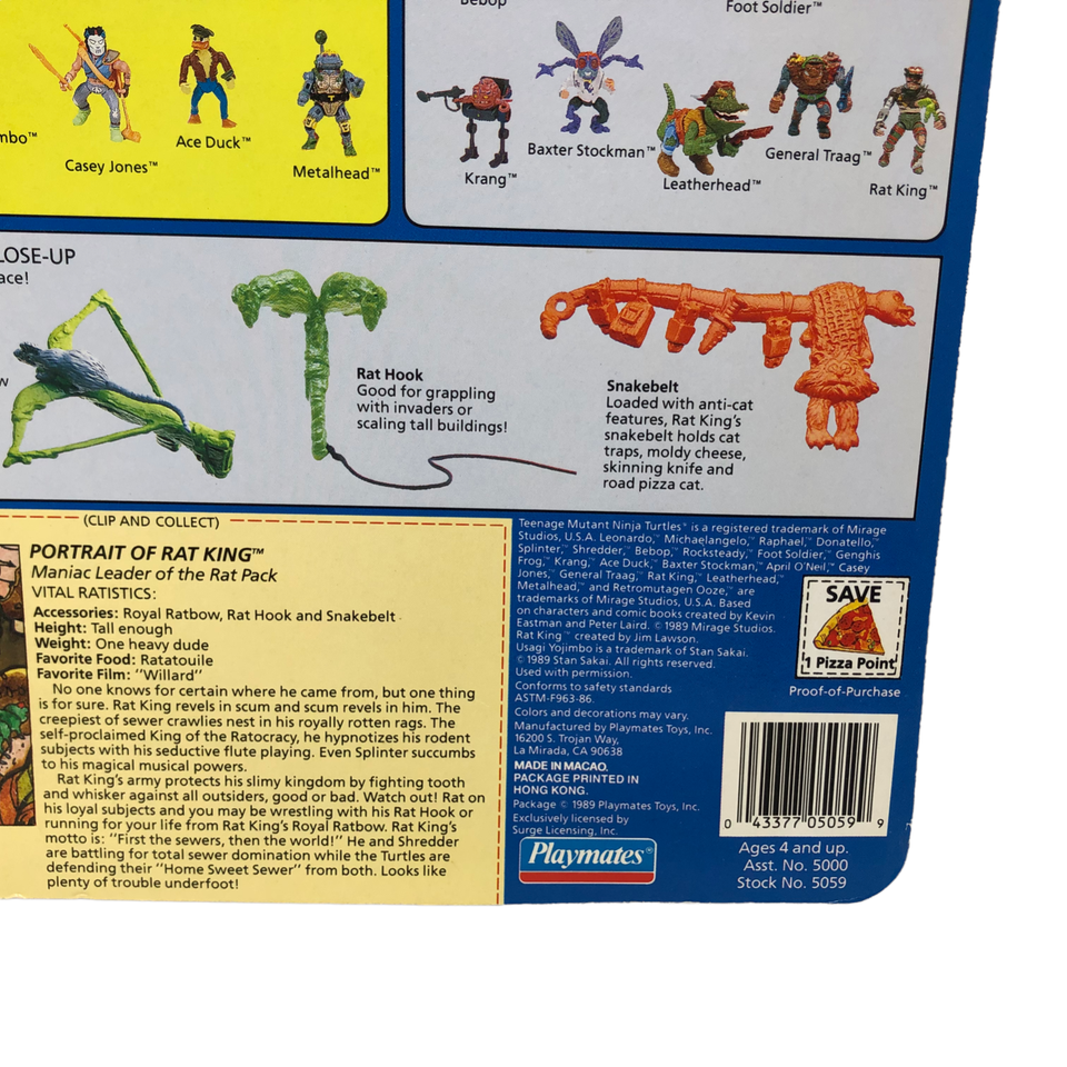 VTG 1989 Teenage Mutant Ninja Turtles Rat King Card ONLY | eBay