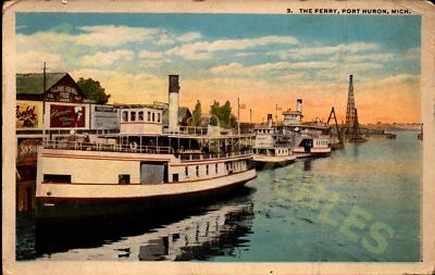 Vintage postcard The Ferry Port Huron Michigan Classic View | eBay