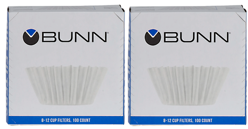 BUNN 100-Count White Paper Coffee Filters for 12-Cup Brewers (2-Pack ...