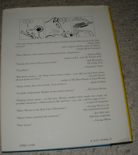 Poetry Comics by David Morice (1982, Hardcover) for sale online | eBay