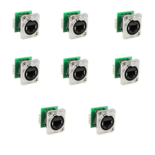 8 Neutrik NE8FDP Ethercon Ethernet Pass-Through Panel Mount Connectors ...