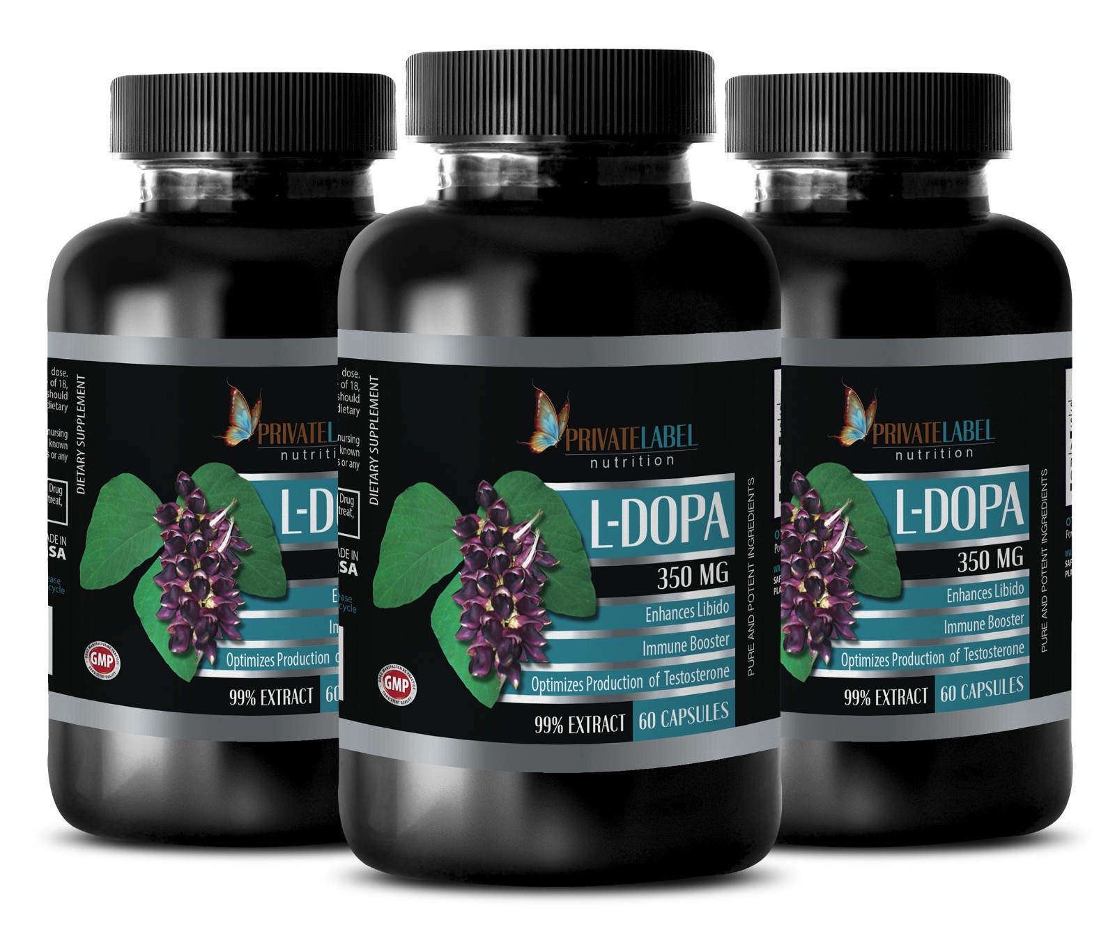 Dopa 99% Extract Powder Mucuna Pruriens Seeds 3 Bottles 180 Capsules | eBay