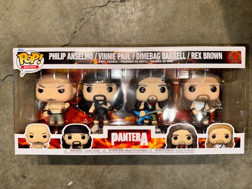 Funko Pop! Rocks Pantera Pack of 4 Philip, Vinnie, Dimebag and Rex | eBay