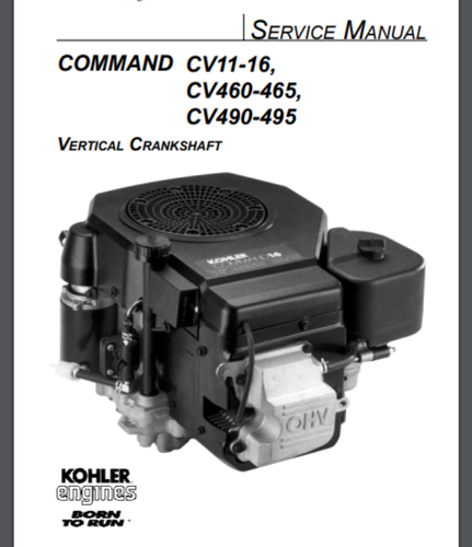 Kohler Command Engine CV11-16, CV460-465,CV490-495 Manual 148 pages ...