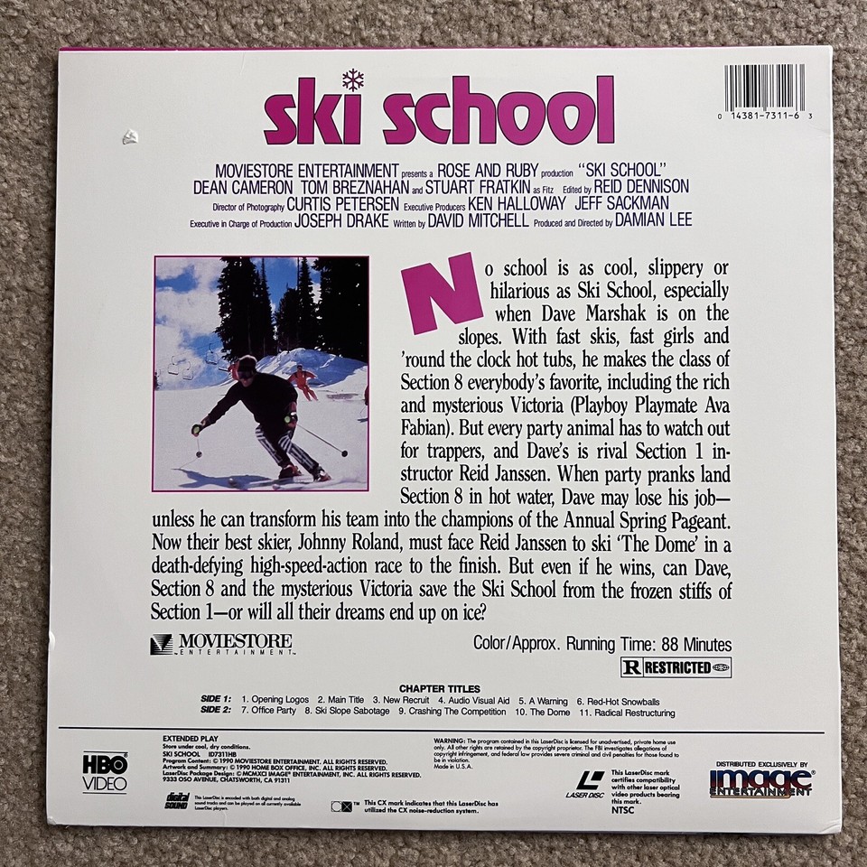 Ski School (1990) Rare Laserdisc Dean Cameron Comedy | eBay