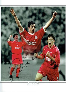 Robbie FOWLER Signed Autograph 16x12 LIVERPOOL RARE Montage Photo AFTAL ...
