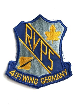 RCAF Canadian Air Force Patch RVPS 4F Wing Germany, Large Jacket Patch ...