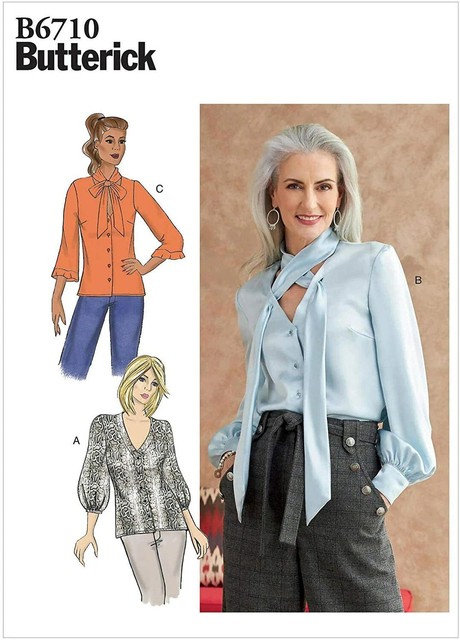 Butterick B10342 Sewing Pattern Blouse Top Shirt With Scarf for sale ...