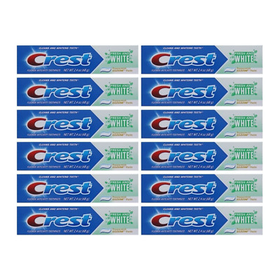 Crest Fresh & White Toothpaste Peppermint Gleem 2.4 oz (Pack of 12 ...
