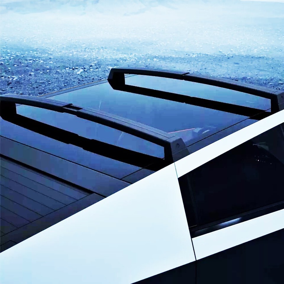 2Pc Fit for Tesla Cybertruck 2024 2025 Roof Rail Rack Cross Bar Car ...
