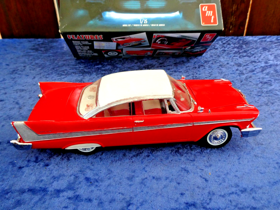 VINTAGE AMT CHRISTINE 1958 PLYMOUTH FURY BUILT MODEL KIT! MIB! | eBay
