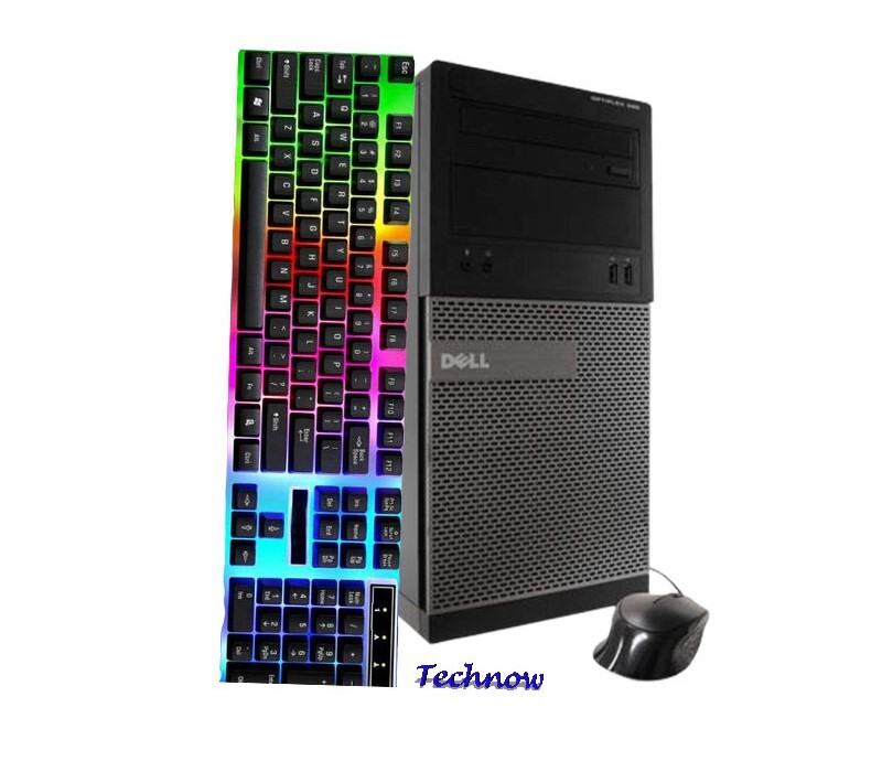 Dell Tower Computer Desktop PC Intel i5 16GB 500GB SSD + 2TB HDD WIFI ...