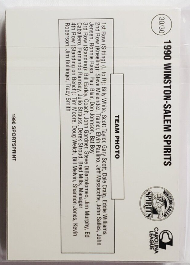 1990 Winston-Salem Spirits Cubs Minor League Team Set W/ Gary Scott ...
