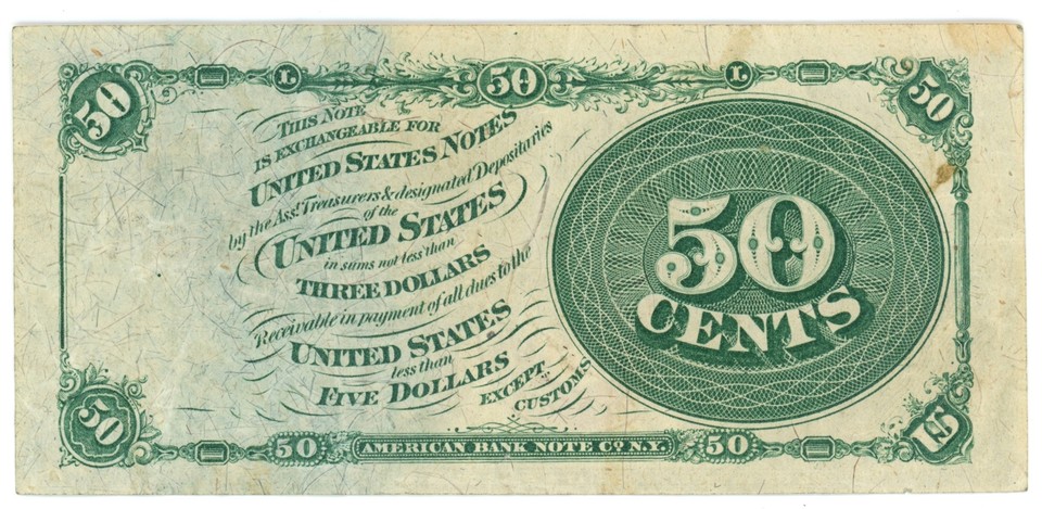 FR-1376 United States Fractional Currency 50c Note (63876) | eBay