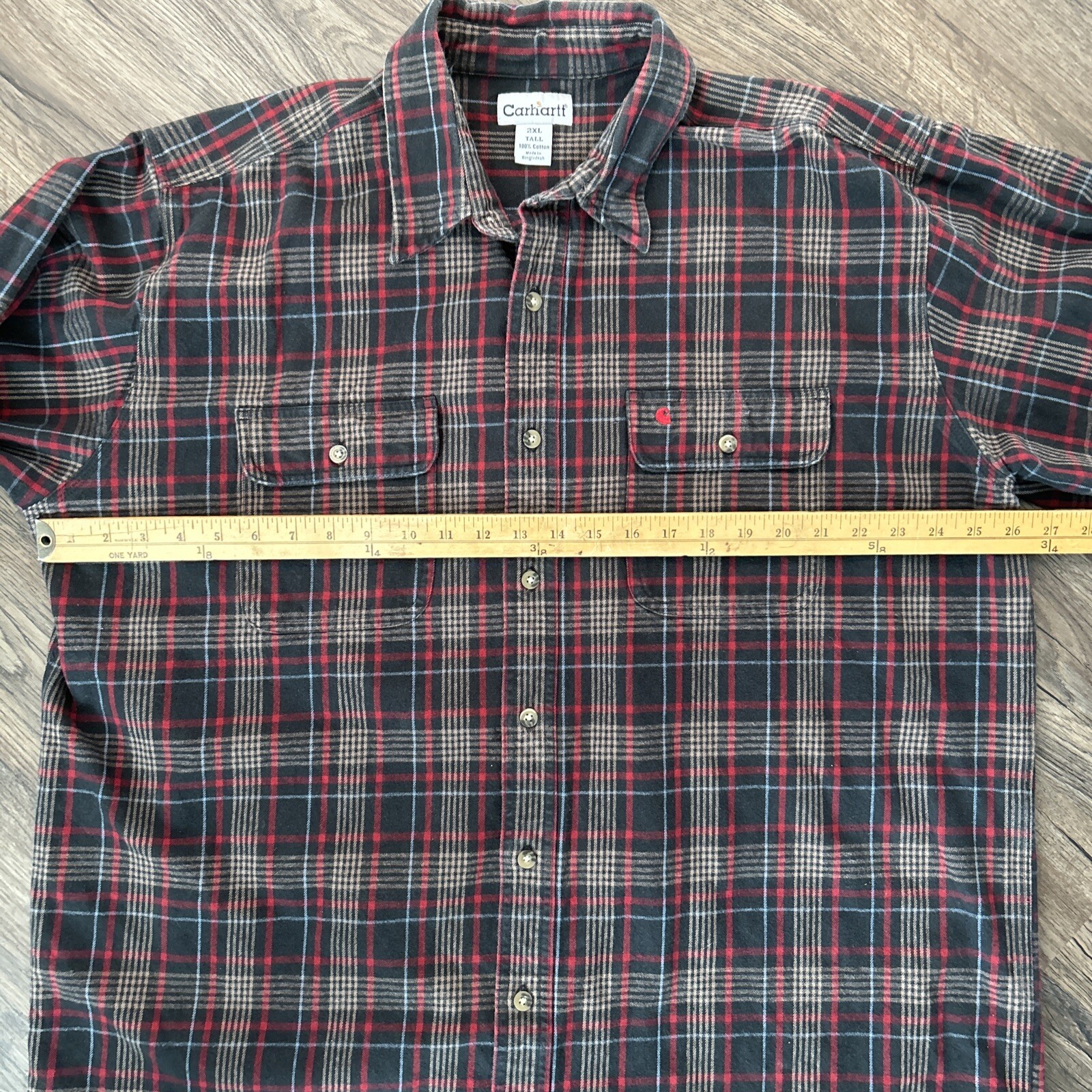 Carhartt Heavyweight Plaid Flannel Work Shirt - Mens … - Gem