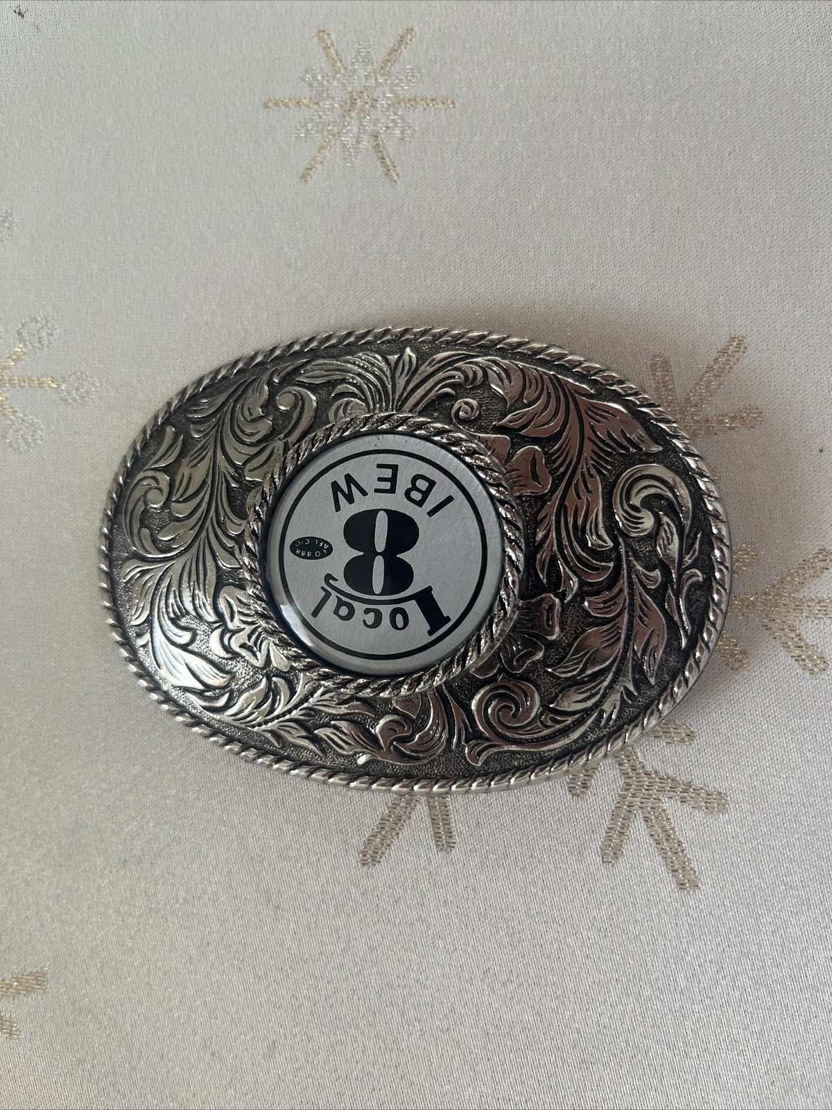 Vintage IBEW Local 8 Silver Belt Buckle, Rare! Perfec… - Gem