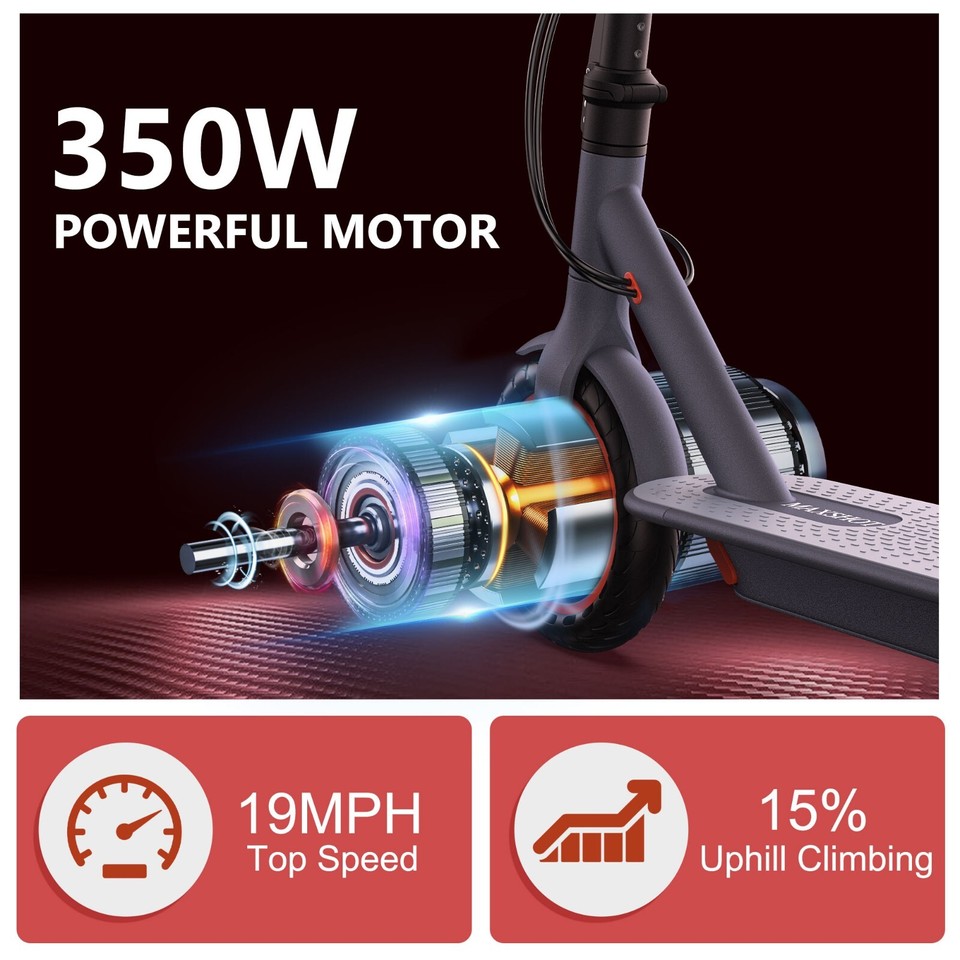 LADPED LP80 ADULT ELECTRIC SCOOTER 350W Motor LONG RANGE 30KM 31KM/H E ...