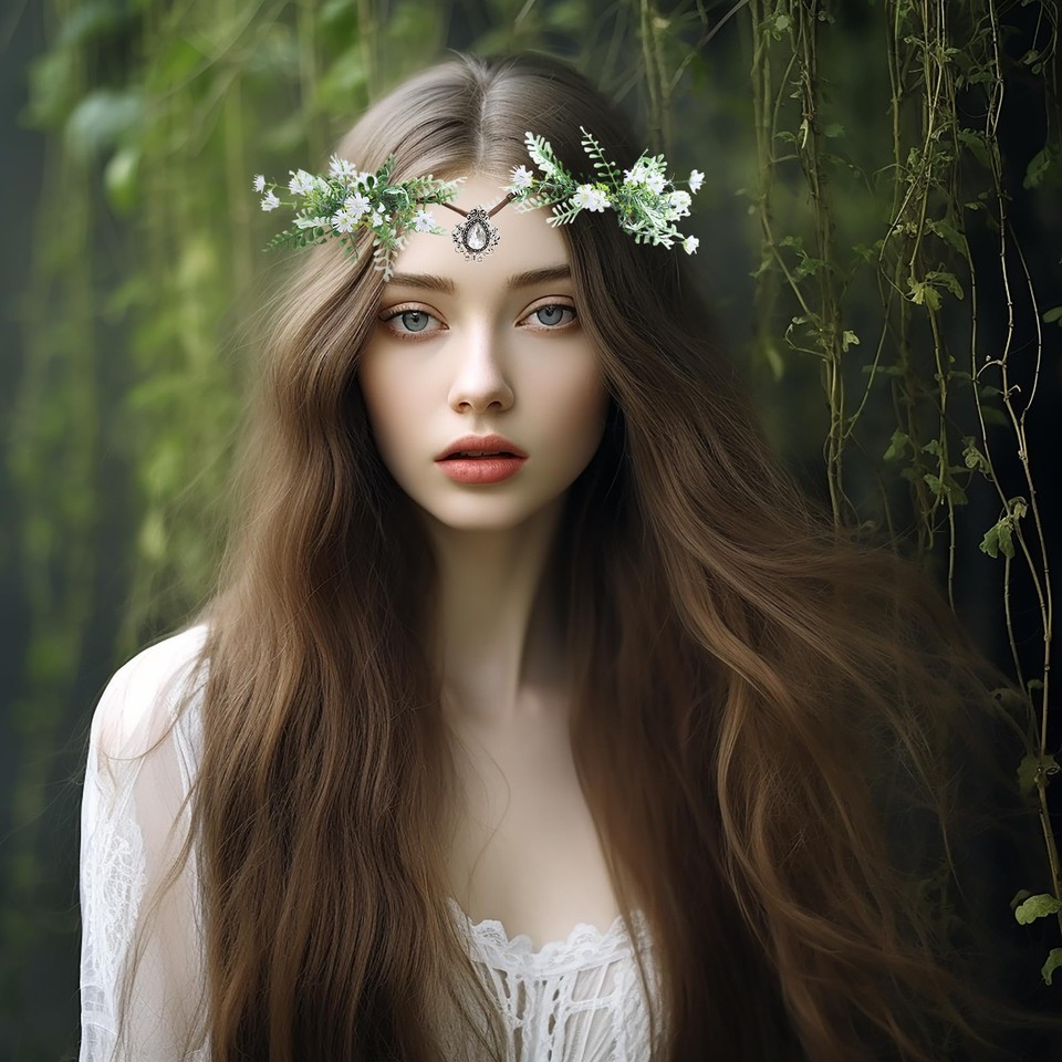 Woodland Flower Crown Forest Fairy Headpiece Elf Headband Elven Leaf ...