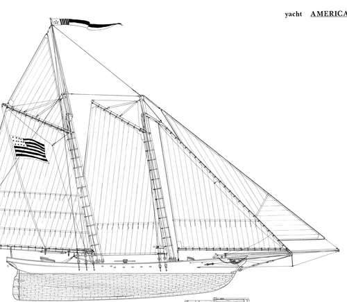 Schooner America 1851 ship model plans Printed 17in x 11in | eBay