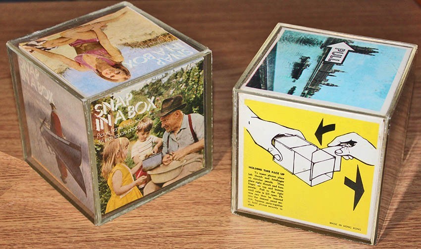 Photo Frame Cube ( x 2 Lot ) 1970s / 1980s Retro Good Cond. Snap in a ...