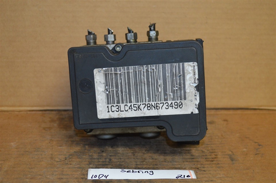 07-09 Chrysler Sebring ABS Pump Control OEM P04862343AB Module 216-10D4 ...