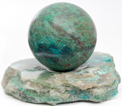 Quantum Quattro Shattuckite with Chrysocolla sphere stone 1.81" #382k ...
