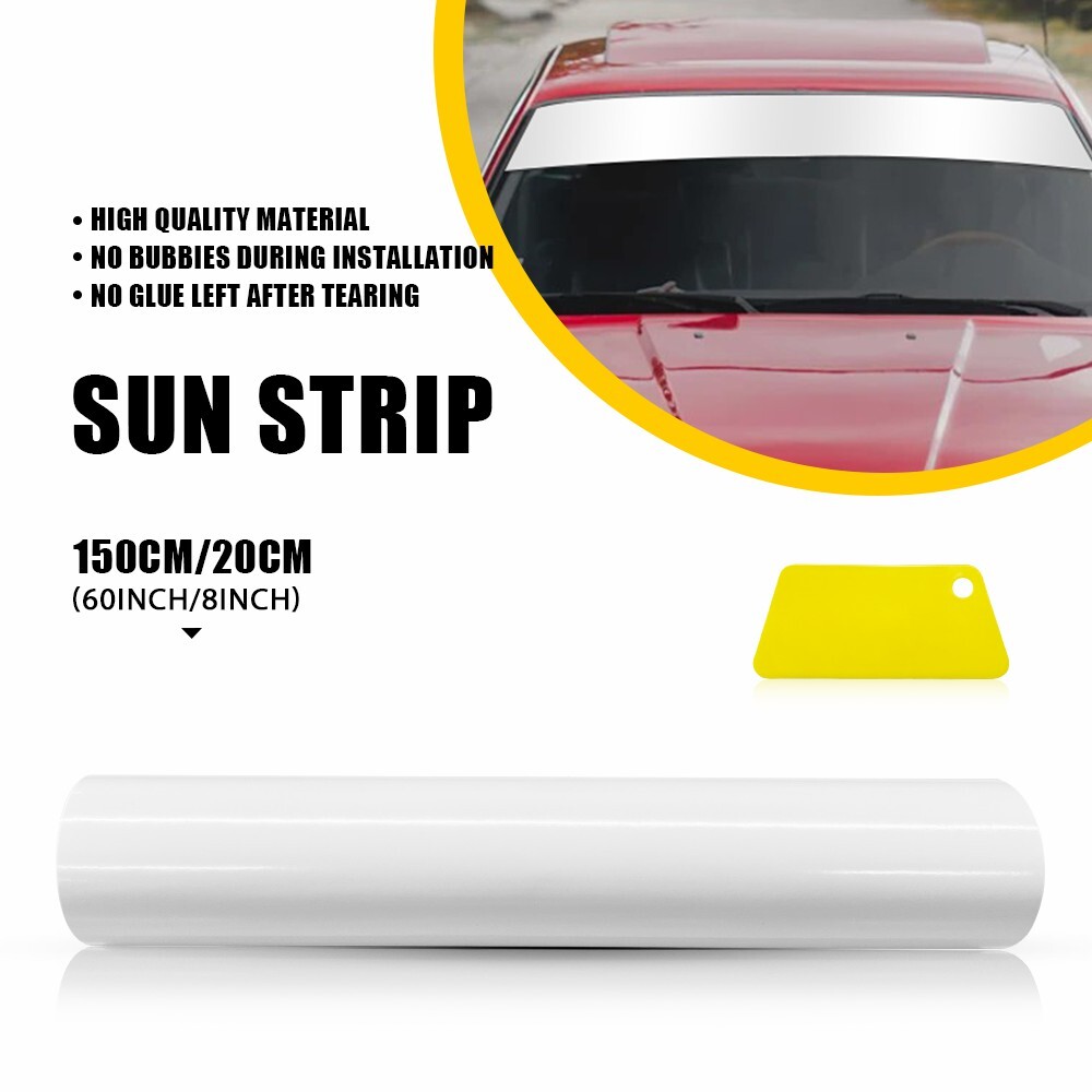 60"x8" Front Windshield Sun Strip Vinyl Decal Windshield Film Sticker ...
