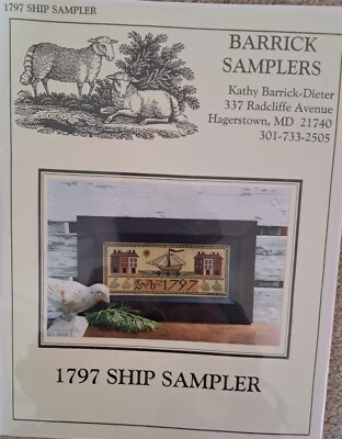 Barrick Samplers - "1797 Ship Sampler" - cross stitch - New | eBay