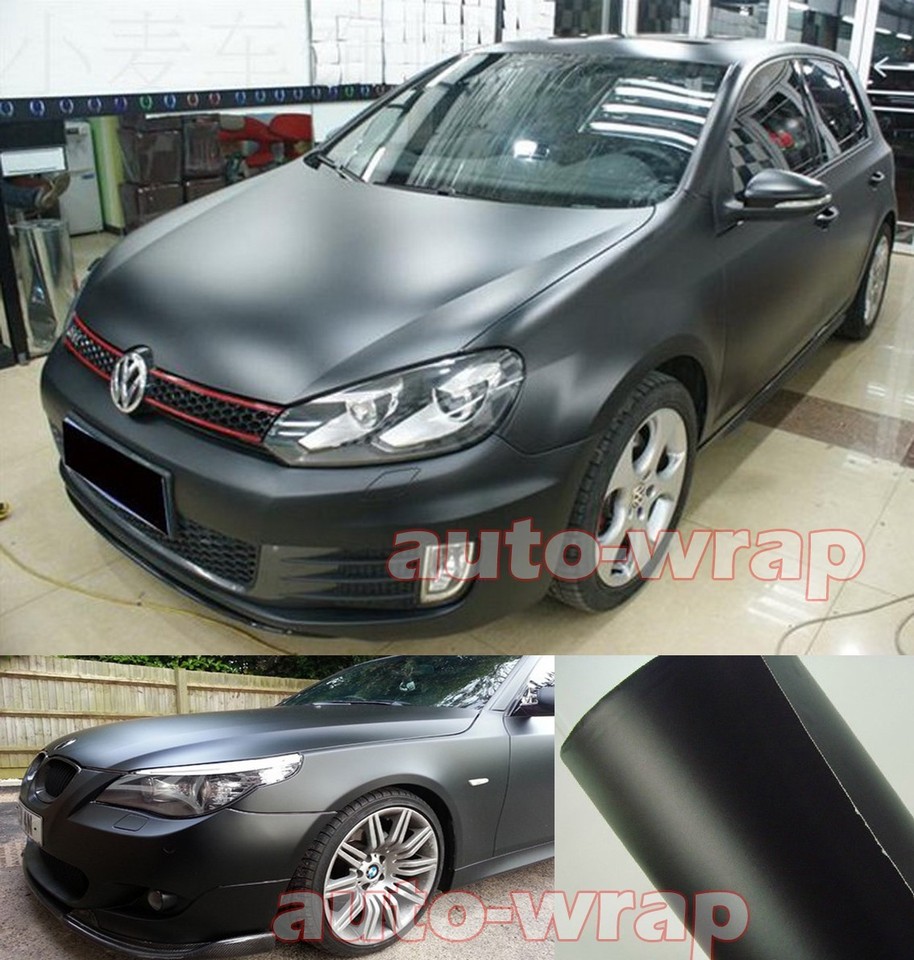 Stretchable Entire Car Matte Finish Vinyl Wrap Film Sheet Sticker Strip ...