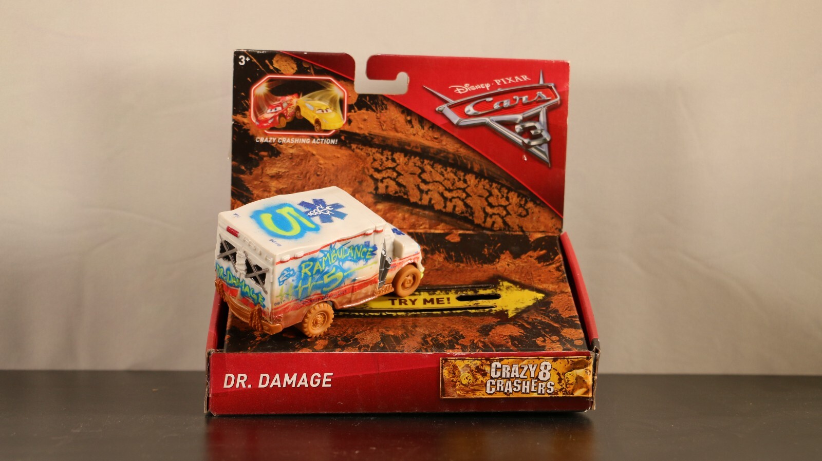 Disney Cars 3 Dr. Damage Crazy 8 Crashers Ambulance Mattel Toy Vehicle ...