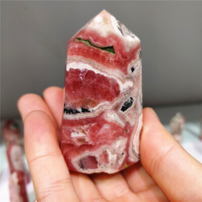 Natural Crystal Column Rhodolite Quadrangular Single Pointed Column | eBay