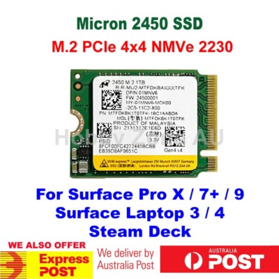 Micron 2450 M.2 M-Key PCIe 4x4 NVMe 2230 SSD 512GB 1TB Surface Pro ...