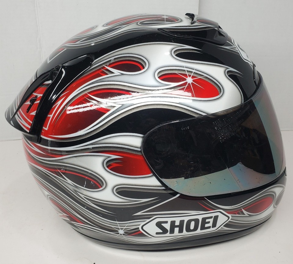 Vintage Shoei M2000 Full Face Motorcycle Helmet W Clear & Mirror Visor ...
