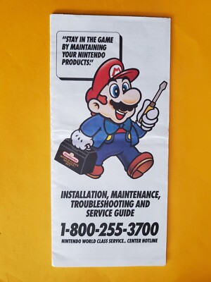 Nintendo Installation, Maintenance, Troubleshooting And Service Guide ...