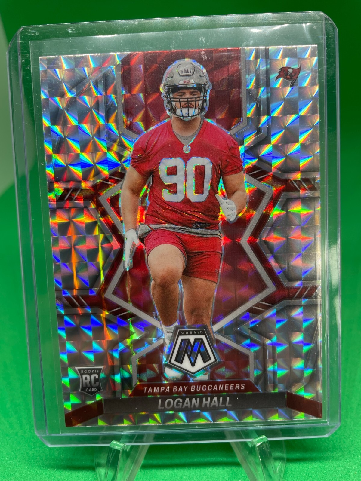 2022 Panini Mosaic Logan Hall Rookie Silver Mosaic Tampa Bay Buccaneers ...