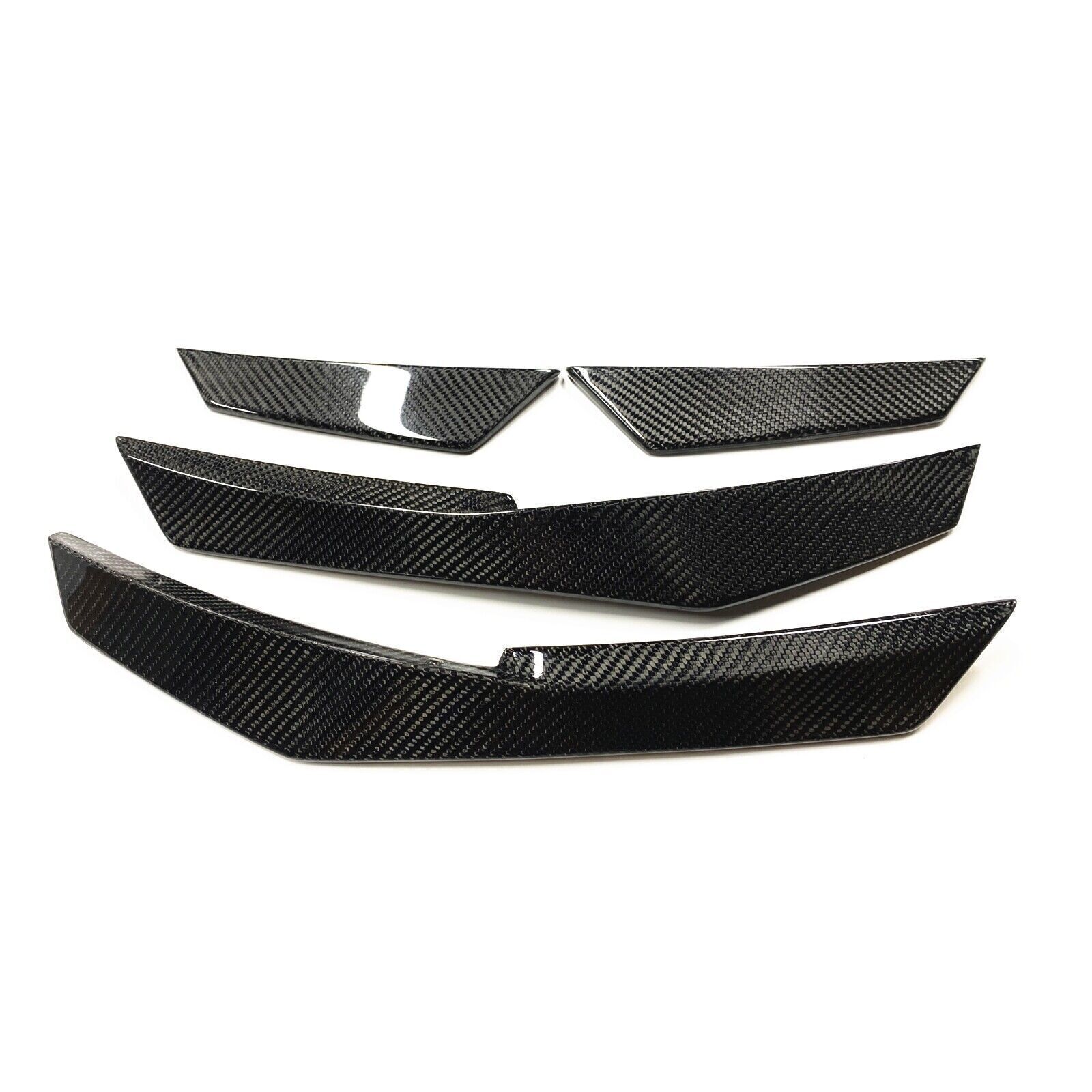 4pcs Carbon Fiber Front Bumper Side Splitter Fin For Audi R8 2Door 2016 ...