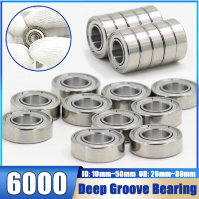 6000~6010 (ZZ) Sealed Shielded Deep Groove Ball Bearing 304/440 ...