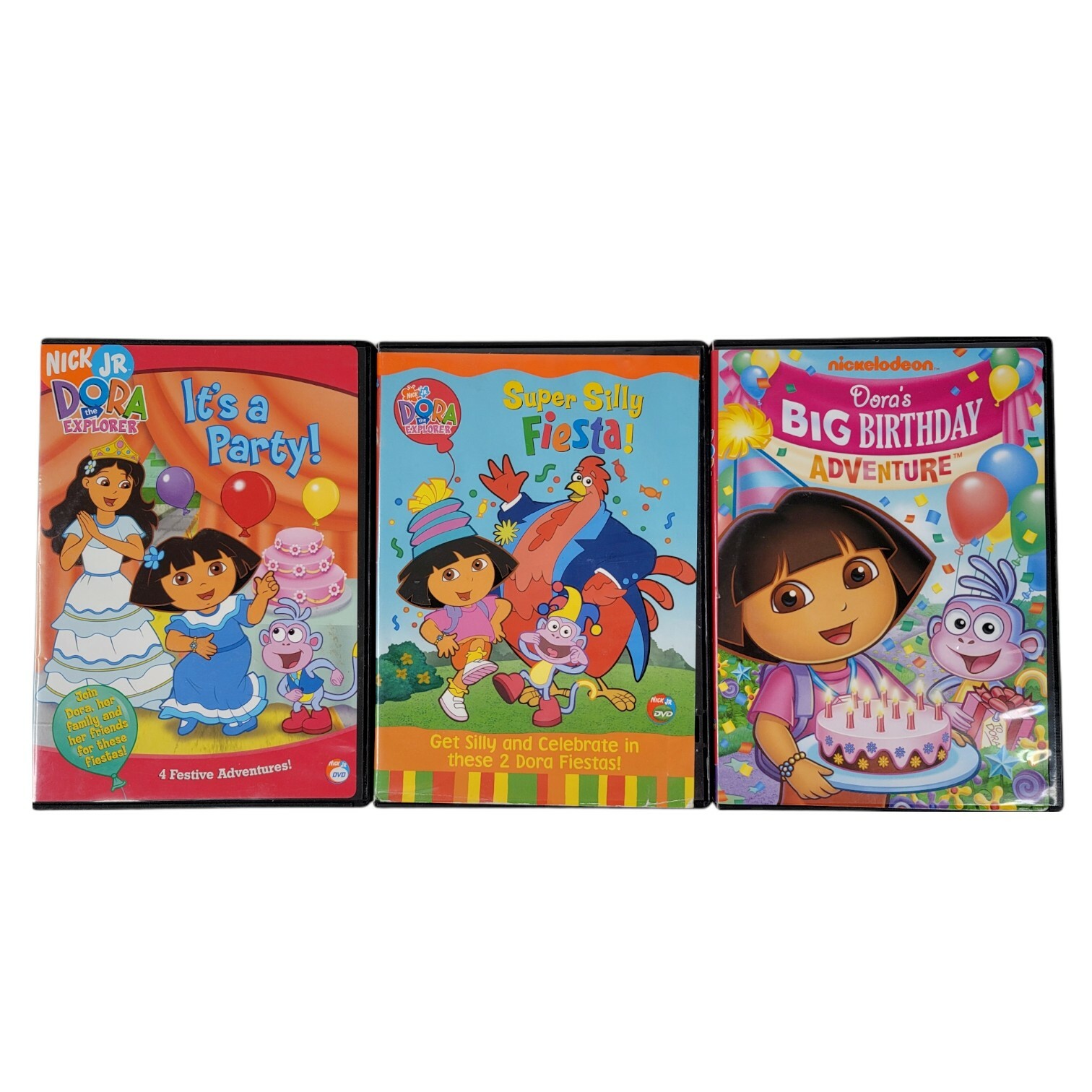Dora The Explorer Dvd Lot Of 3 Nick Jr Party Grelly Usa
