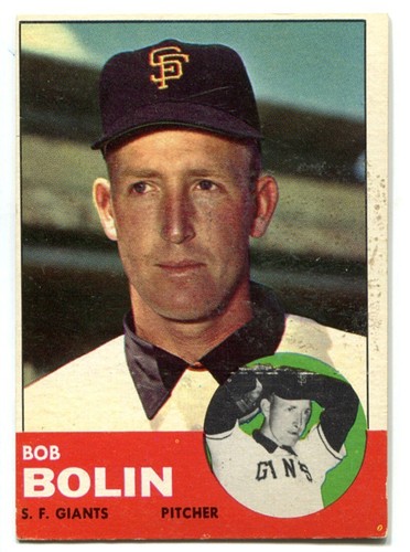 1963 Topps #106 Bob Bolin Baseball Card - San Francisco Giants | eBay
