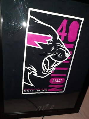 Mr beast 40 million shirt signed RARE WITH SMILEY FACE FRAMED | eBay