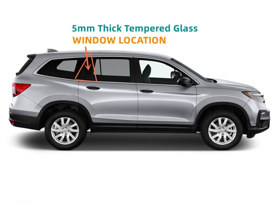 Passenger/Right Rear Vent Window 5mm Glass For 16-22 Honda Pilot 19-25 ...