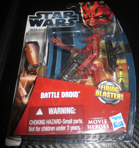 2012 Hasbro Star Wars - Movie Heroes: MH04 Battle Droid (MoC) C8.5 | eBay