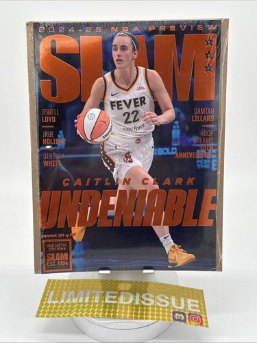 Caitlin Clark Orange Metal SLAM Magazine Limited 389/867 Sealed Fever ...
