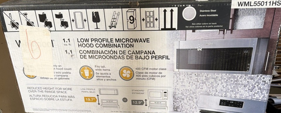 Whirlpool WML55011HS Low Profile Microwave Hood Combination - Stainless ...