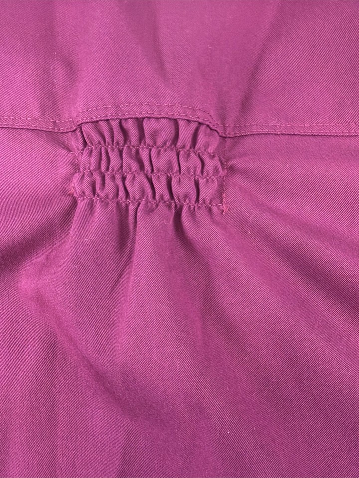 Grey's Anatomy active womens scrub top nursing Wine Color size Small ...