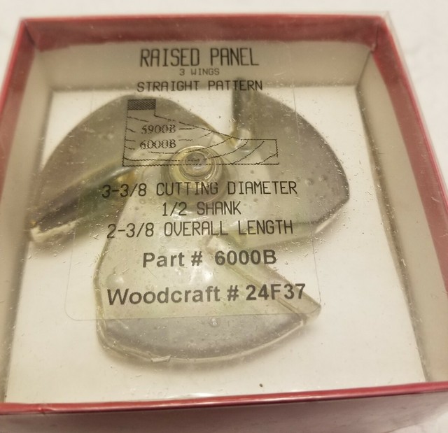 Whiteside 6000B 3-3 8 Diameter 3-wing Large Raised Panel Bit for sale ...