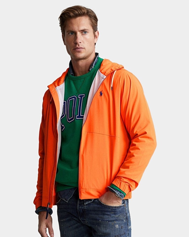 Polo Ralph Lauren packable orange hooded jacket Small nwt | eBay